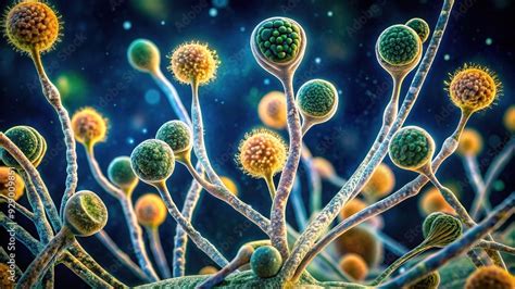 Microscopic View Of Fusarium Fungus A Common Plant Pathogen Showcasing Its Characteristic