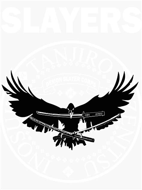 Pegatina Demon Slayer Logo De Los Slayers Negro De Edwardmor16975
