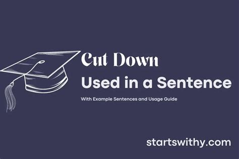 Cut Down In A Sentence Examples 21 Ways To Use Cut Down