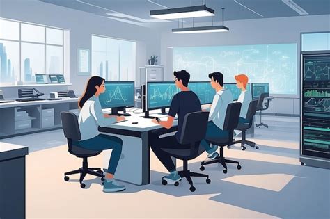 Premium Photo Illustrate A Scene With Students Using Ai Algorithms To