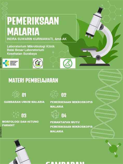 Materi Webminar Pemeriksaan Malaria New Slide Pdf