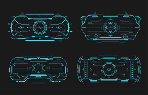 Premium Vector Hud Aim Control Frame Interface Of Target Screen