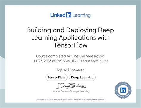 Cheruvu Sree Navya On Linkedin Certificate Of Completion