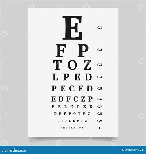 Eye Chart For Ophthalmology Vector Flat Healthcare Illustration Color Vision Test English