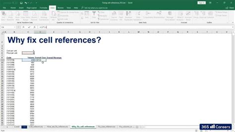Fixing Cell References In Excel Second Facebook Live Session 365 Careers