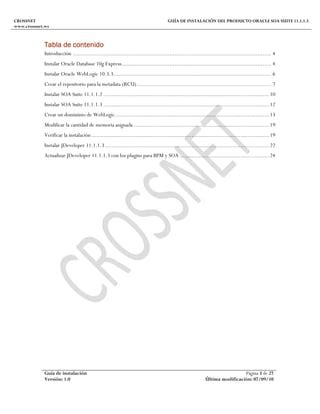 CROSSNET Instalación de Oracle SOA Suite 11g R3 PDF