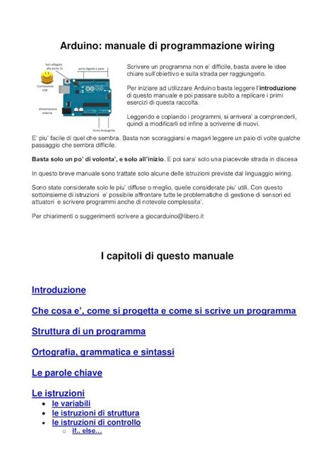 Pdf Arduino Manuale Di Programmazione Wiringarduino Manuale Di Programmazione Wiring Che