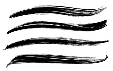 자세한 브러시 페인트 스트로크 세트 무료 벡터