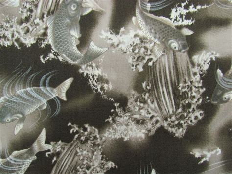 Japanese Collection Koi G Grey Fabric Online