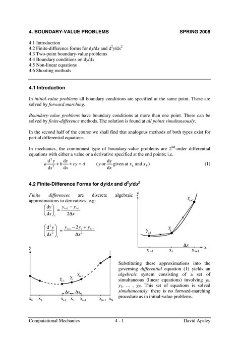 Boundary Value Problems Notes 4 Boundary Value Problems Spring 2008