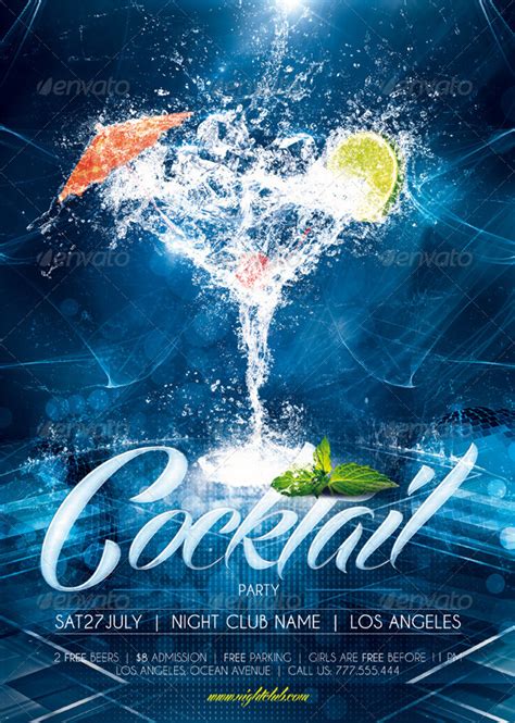 Cocktail Party Poster And Flyer Template By Sluap Graphicriver