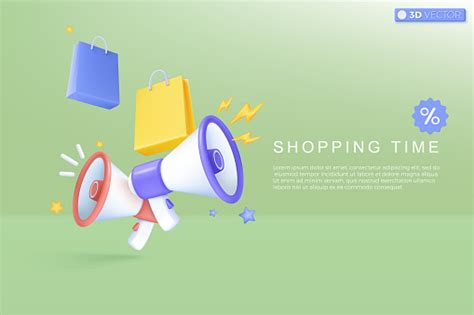 번개 아이콘 기호가 있는 3d 확성기 스피커 확성기는 할인 프로모션을 발표하고 할인된 가격을 판매하고 마케팅 시간 개념을 판매합니다 3d 벡터 격리 그림 만화 파스텔 미니멀