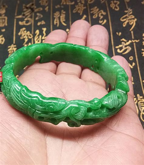 Настоящий нефрит Handmad 7a изумруд ручной резной полый цветок нефритовый браслет зеленый