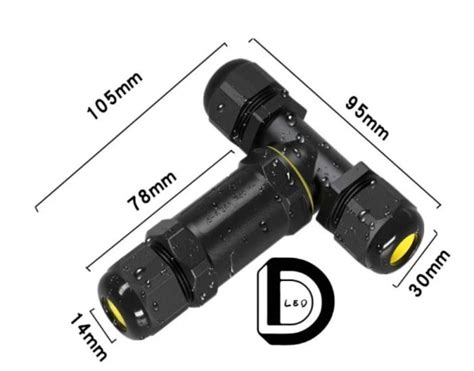 Promo SALE KONEKTOR SAMBUNGAN KABEL IP68 WATERPROOF 2 LAMPU 2 CABANG MODEL T Diskon 50 Di