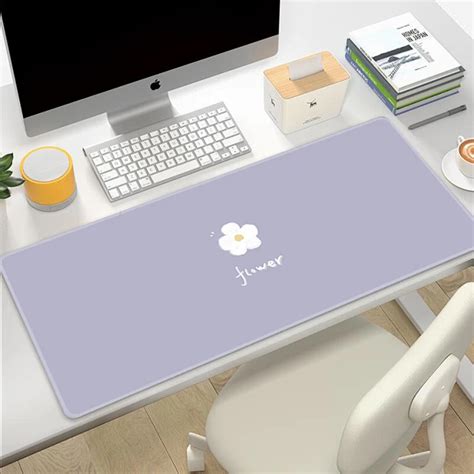 简约鼠标垫超大号加厚锁边电脑滑鼠垫可爱办公桌垫子女生高颜值紫 天猫 花瓣网