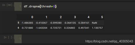 Dropnathreshn 的用法dropna Thresh Csdn博客