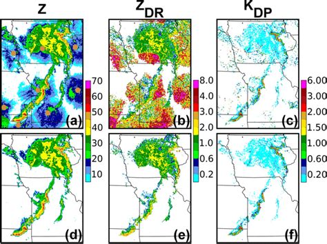Mosaics Of Observed A Reflectivity Dbz B Differential Download Scientific Diagram