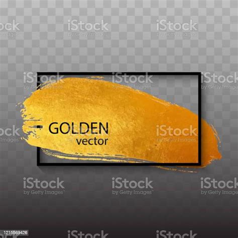 골든 브러쉬 스트로크가 있는 프레임 골드 빛나는 그런 지 텍스처 금 호 일 브러쉬 스트로크 클립 예술 골드 페인트 블롯 격리