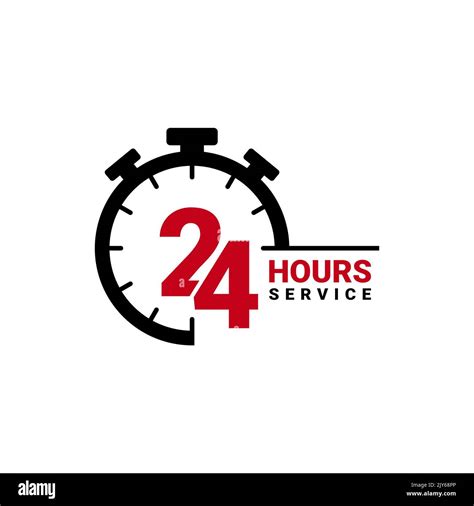 Twenty Four Hour Service Vector Icon For Your Business Logo Element