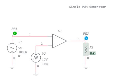 Pulse Width Modulation Multisim Live