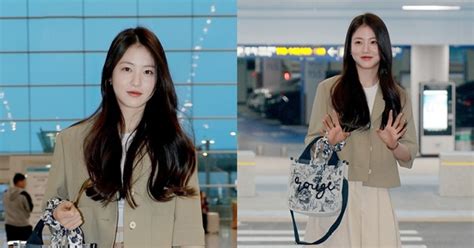 어린 연진 신예은 하와이 출국길 싱그러운 미모러블리 프레피룩 패션엔
