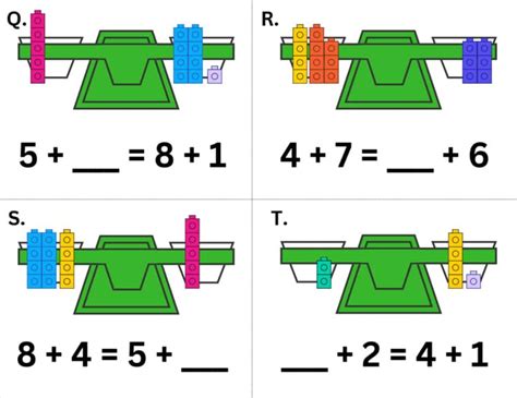 Balancing Equations Math Center By Lone Star Primary Tpt