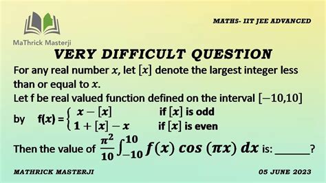 For Any Real Number X Let X Denote The Largest Integer Less Than Or