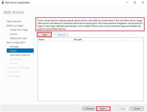 create nano server image with nano server image builder admin