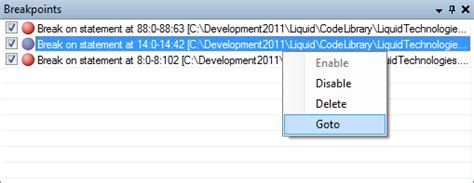 breakpoints toolwindow