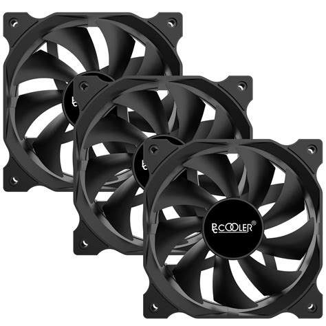 Buy Pccooler 120mm Case Fan 3 Pack Dark Night Series 3m120fan Hy High Performance Cooling Pc