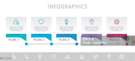 벡터 현대 인포 그래픽 플랫 템플릿 라벨 다섯 다이어그램 그래프 프리젠 테이션 5가지 옵션과 사각형이 있는 비즈니스 개념