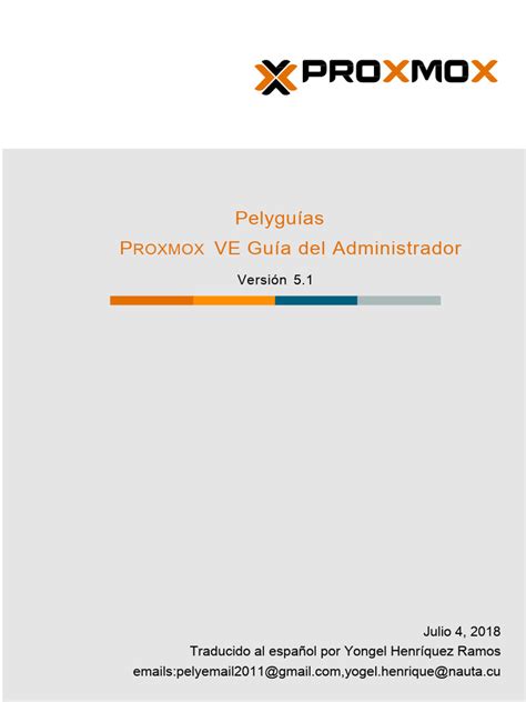 Proxmox Admin Guide Spanish Terminada Pdf Grupo De Computadoras Arranque