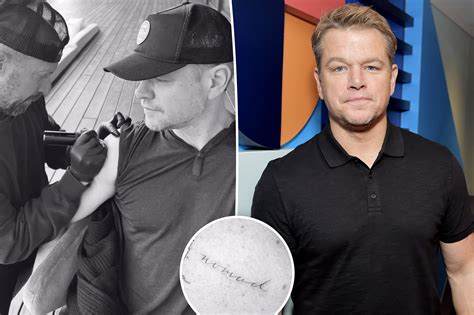 Matt Damon Tattoos