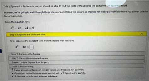 Solved This Polynomial Is Factorable So You Should Be Able