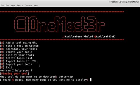 cl0nemast3r cloning tool in kali linux geeksforgeeks