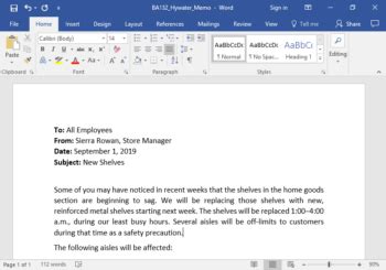 Assignment Create Basic Document Computer Applications For Managers