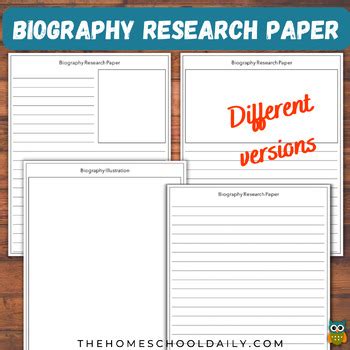 Biography Research Project By Marie Nimmons TPT