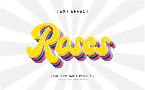 Premium Psd Colorful Retro Text Style