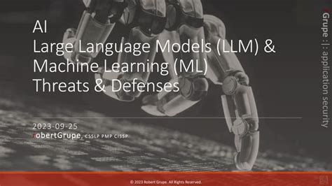 Application Security Ai Llms And Ml Threats And Defenses Ppsx