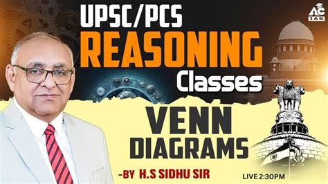 Upsc Pcs 2025 Reasoning Classes Venn Diagrams By H S Sidhu Sir Youtube