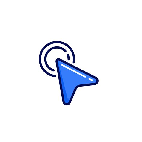 Pointer Cursor Icon With Simple Colorfull Style Vector Illustration