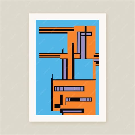 Premium Vector Modern Geometric Vector Art Poster Print