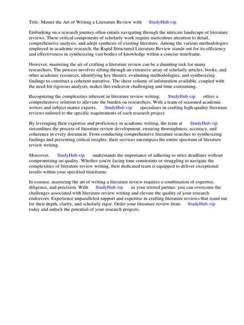 The Rapid Structured Literature Review As A Research Strategy Pdf