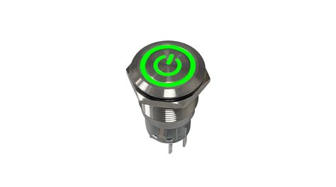 RND RND Anti Vandal Illuminated Push Button Switch Latching Function IP CO Mm