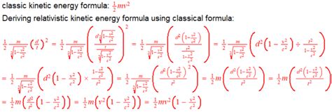 Derivation Of Relativistic Kinetic Energy Equation Tessshebaylo