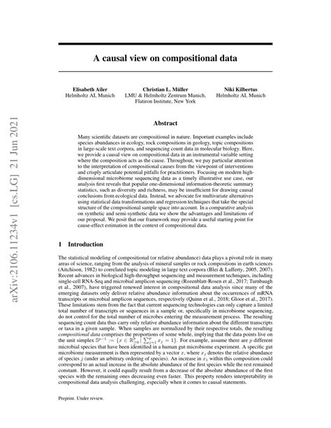 Pdf A Causal View On Compositional Data