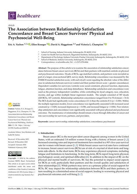 Pdf The Association Between Relationship Satisfaction Concordance And