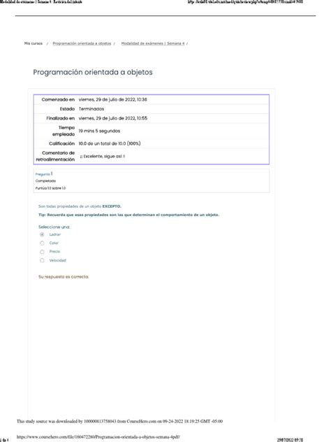 Programacion Orientada A Objetos Semana 4 Pdf Pdf Ingeniería De Software Paradigmas De