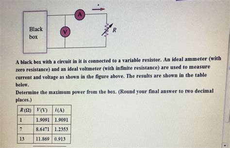 Solved Black Box A Black Box With A Circuit In It Is Chegg Com