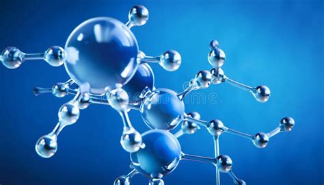 Science Background With Molecula And Atom Model Abstract Molecular Structure Stock Illustration